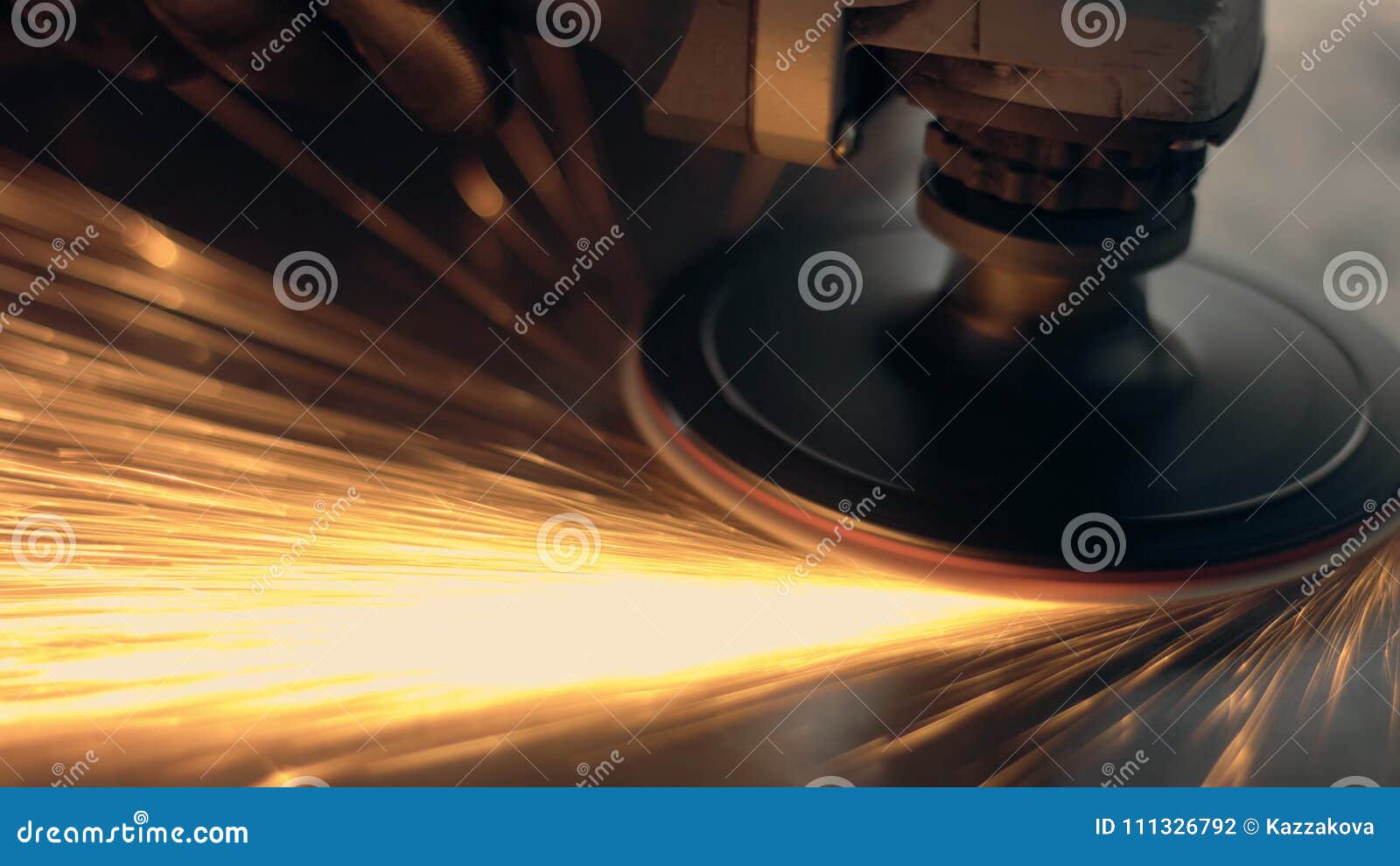 Worker Using Industrial Grinder Stock Photo - Image of grinder, vibrant ...