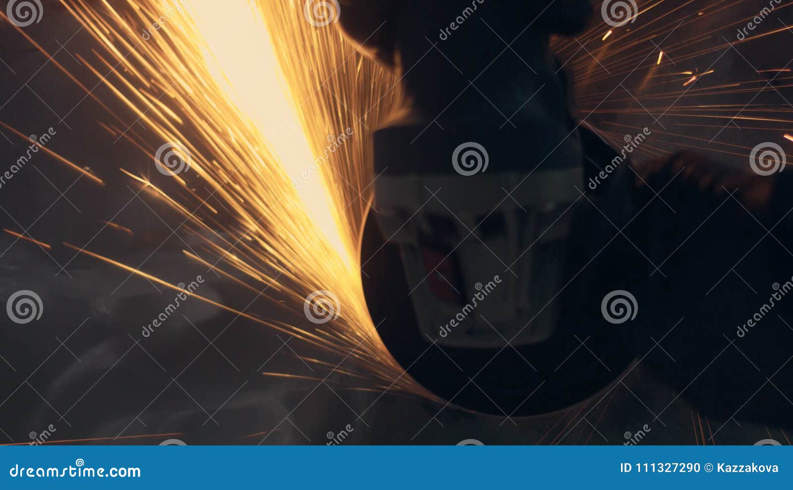 Worker Using Industrial Grinder Stock Photo - Image of metal, equipment ...
