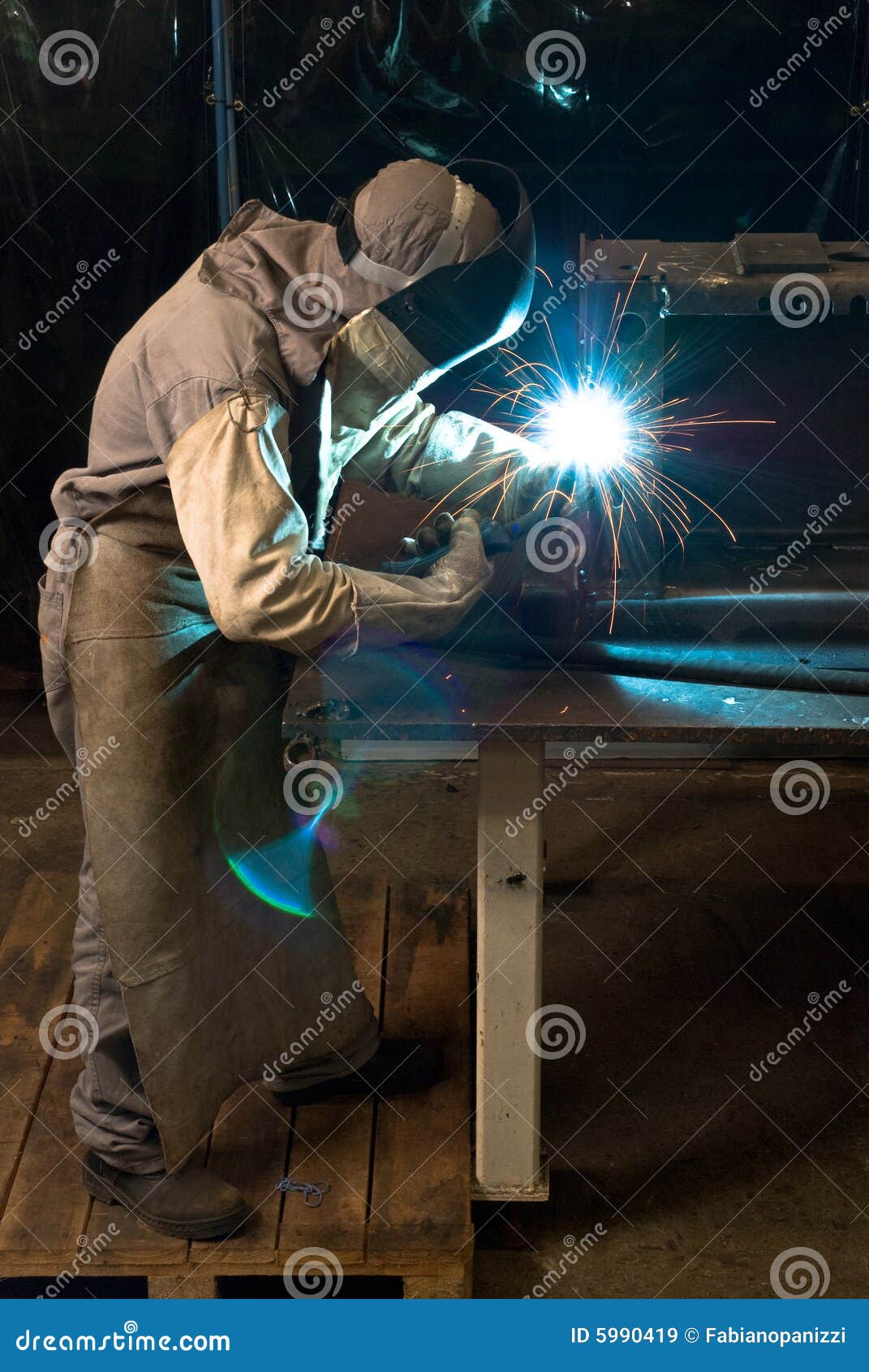 Worker using mask stock image. Image of glove, construction - 5990419