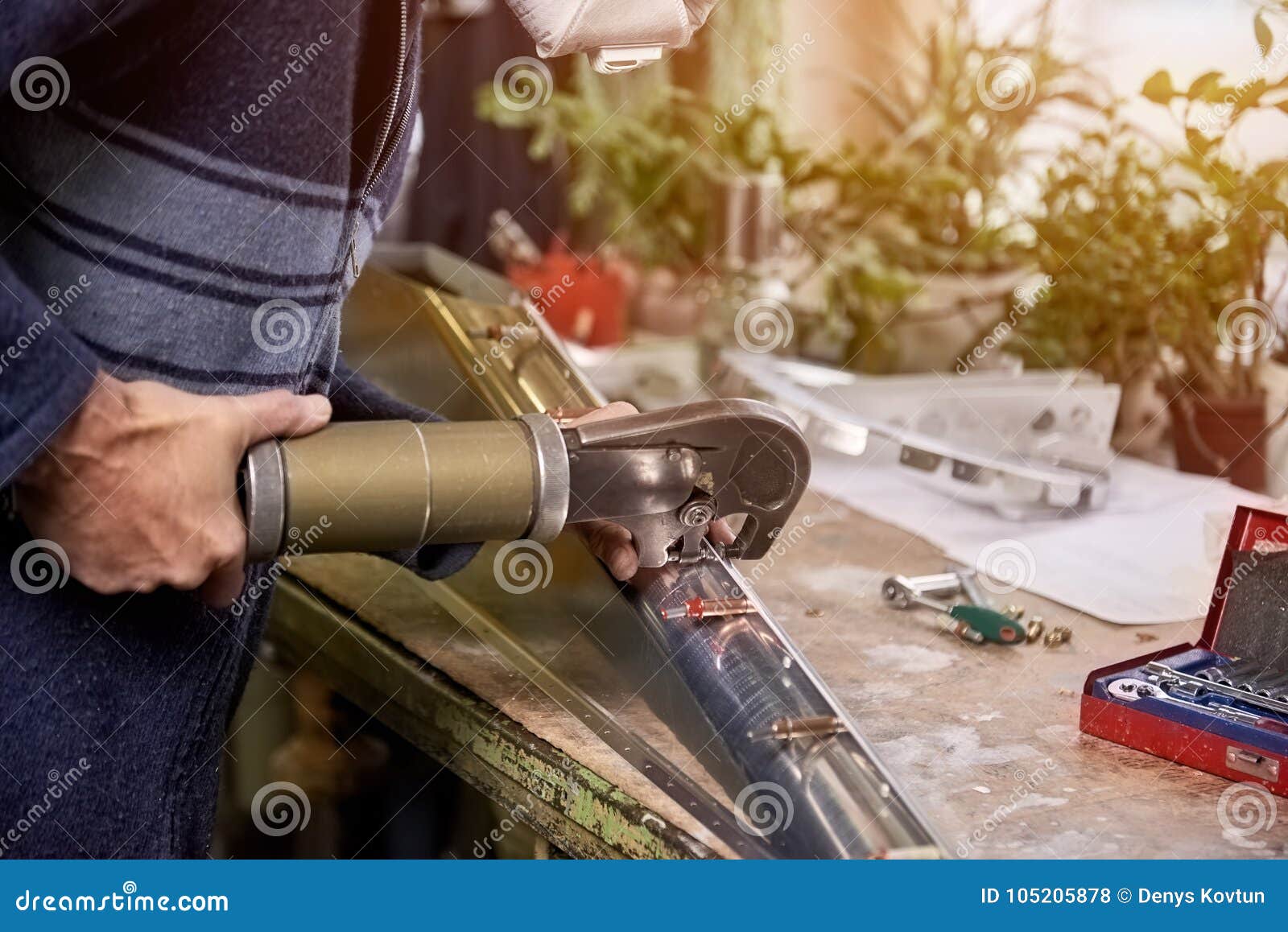 Hand Rivet To Install Steel Threaded Rivets Stock Photography ...