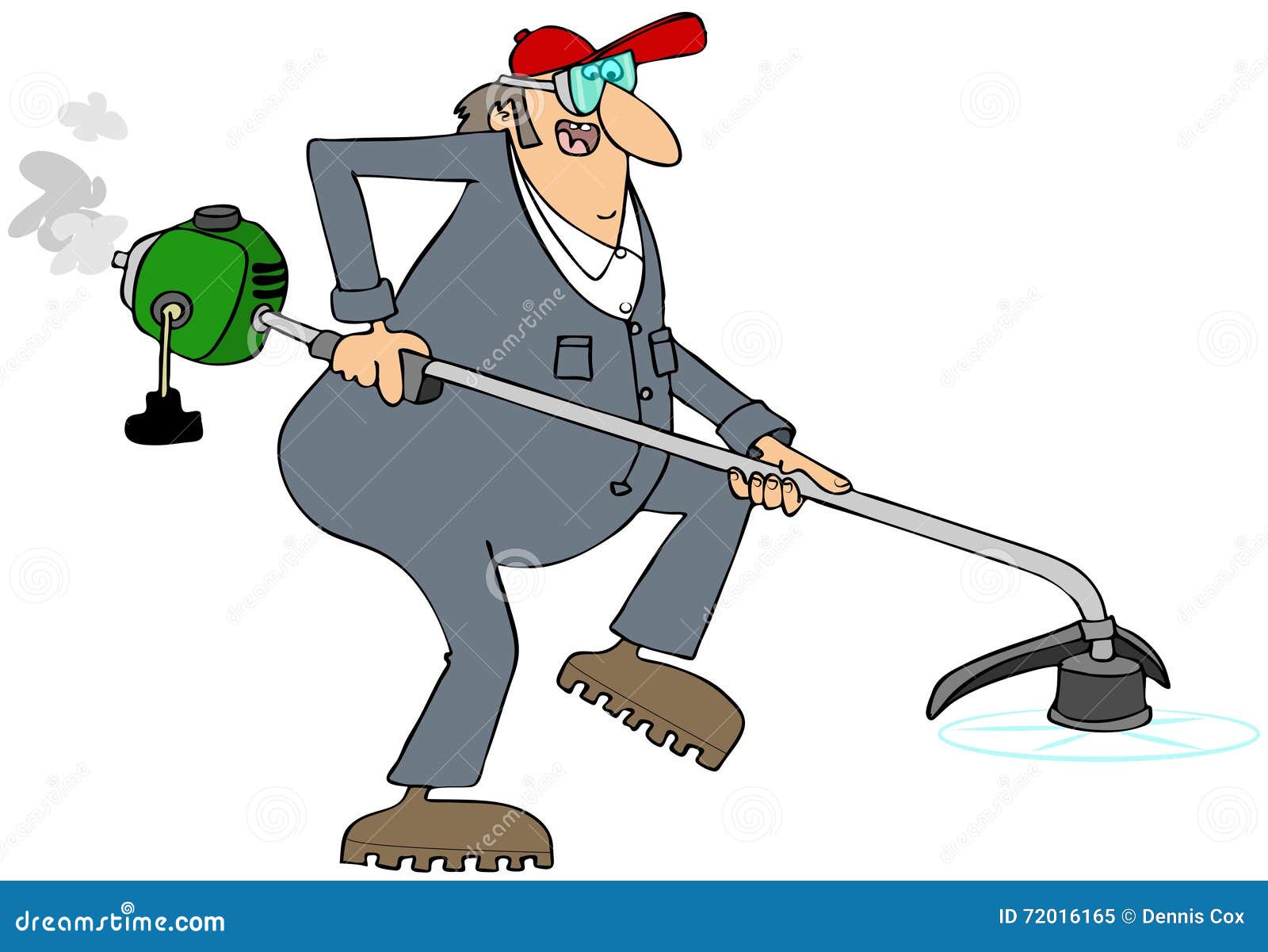 String Trimmer Cut Grass And Weeds Icon Vector Illustration ...