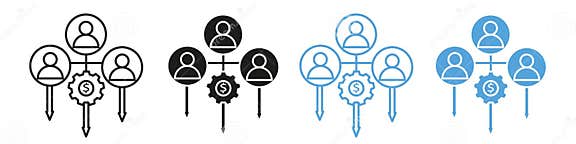 Worker Wage Reduction Icon Symbolizing Decrease in Labor Income Stock ...