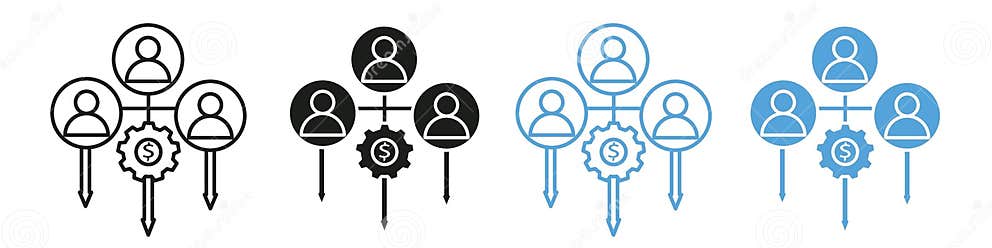 Worker Wage Reduction Icon Symbolizing Decrease in Labor Income Stock ...