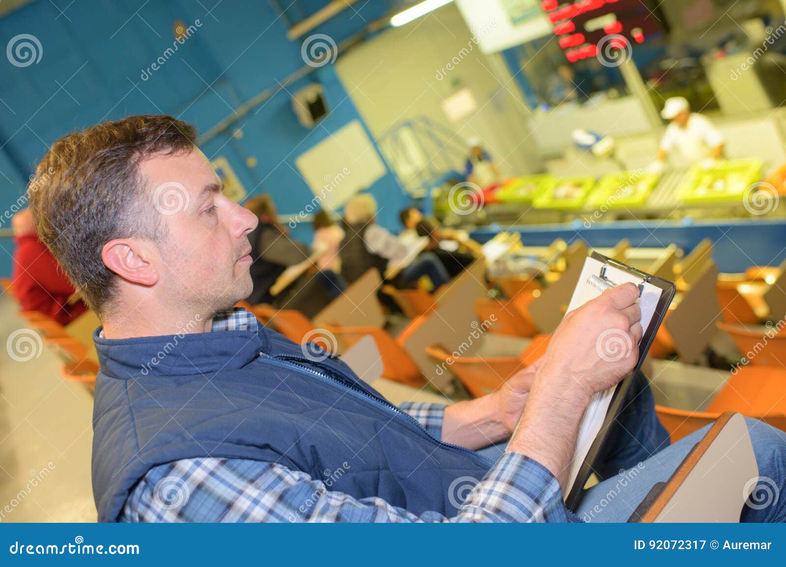 Worker Waiting for Right Product Stock Image - Image of estimation ...