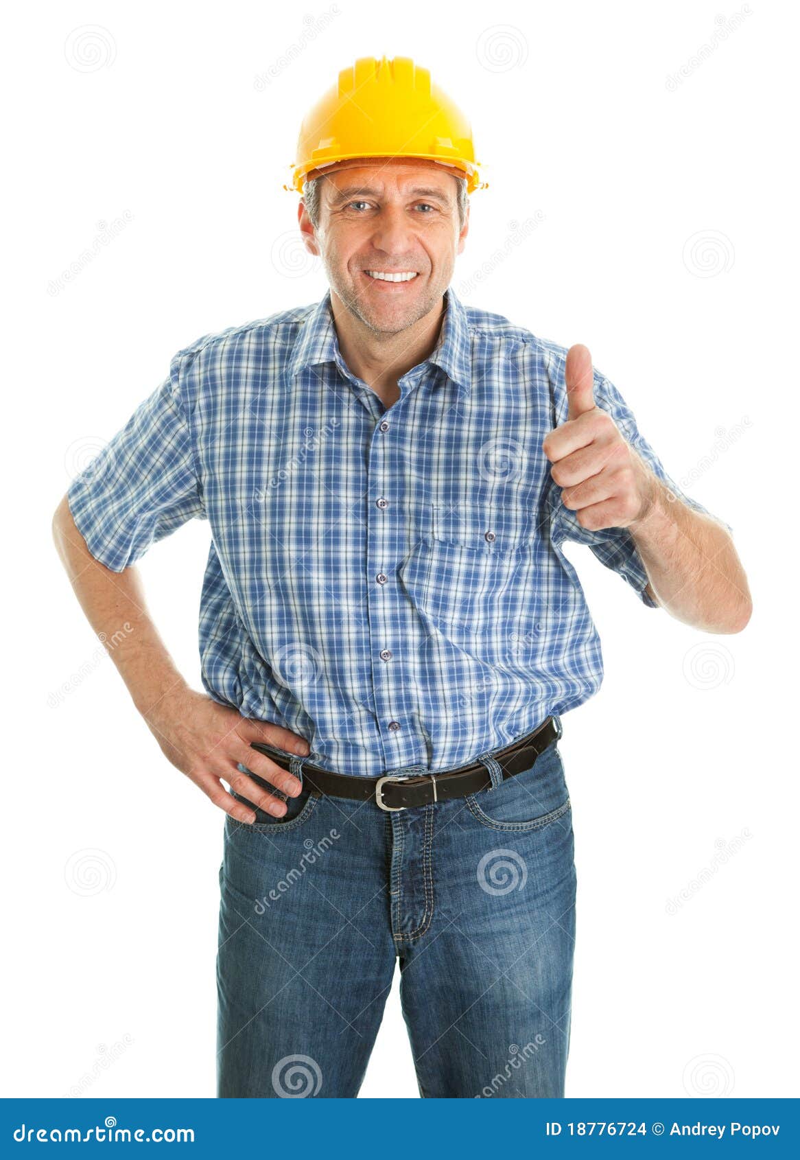 Worker wearing hard hat stock photo. Image of caucasian - 18776724