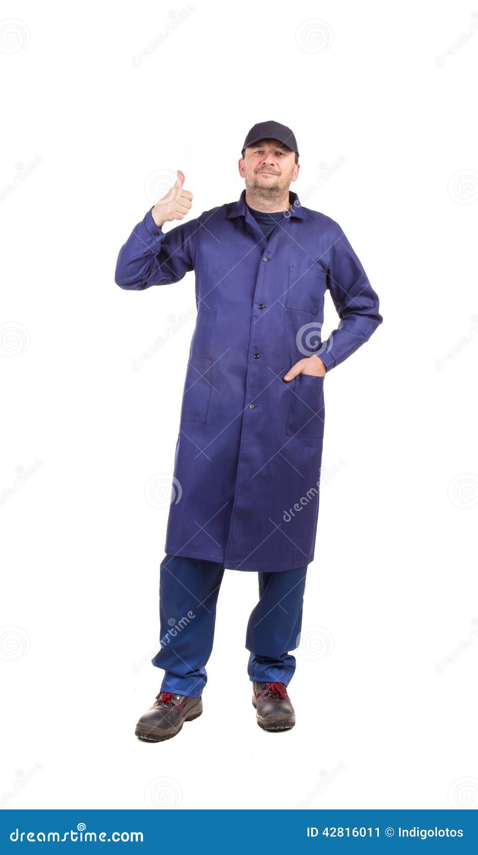 Worker wearing long robe. stock image. Image of standing - 42816011