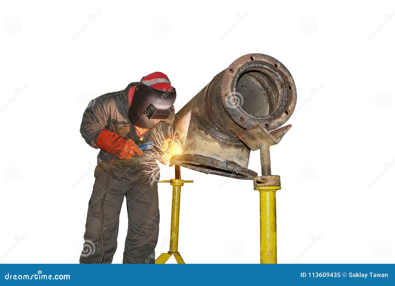 Welding man stock image. Image of construction, black - 113609435
