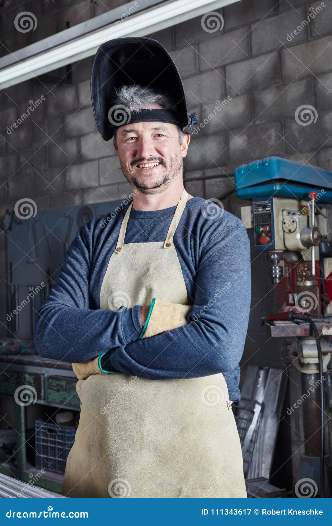 Worker or Welder with Self Confidence Stock Image - Image of profession ...