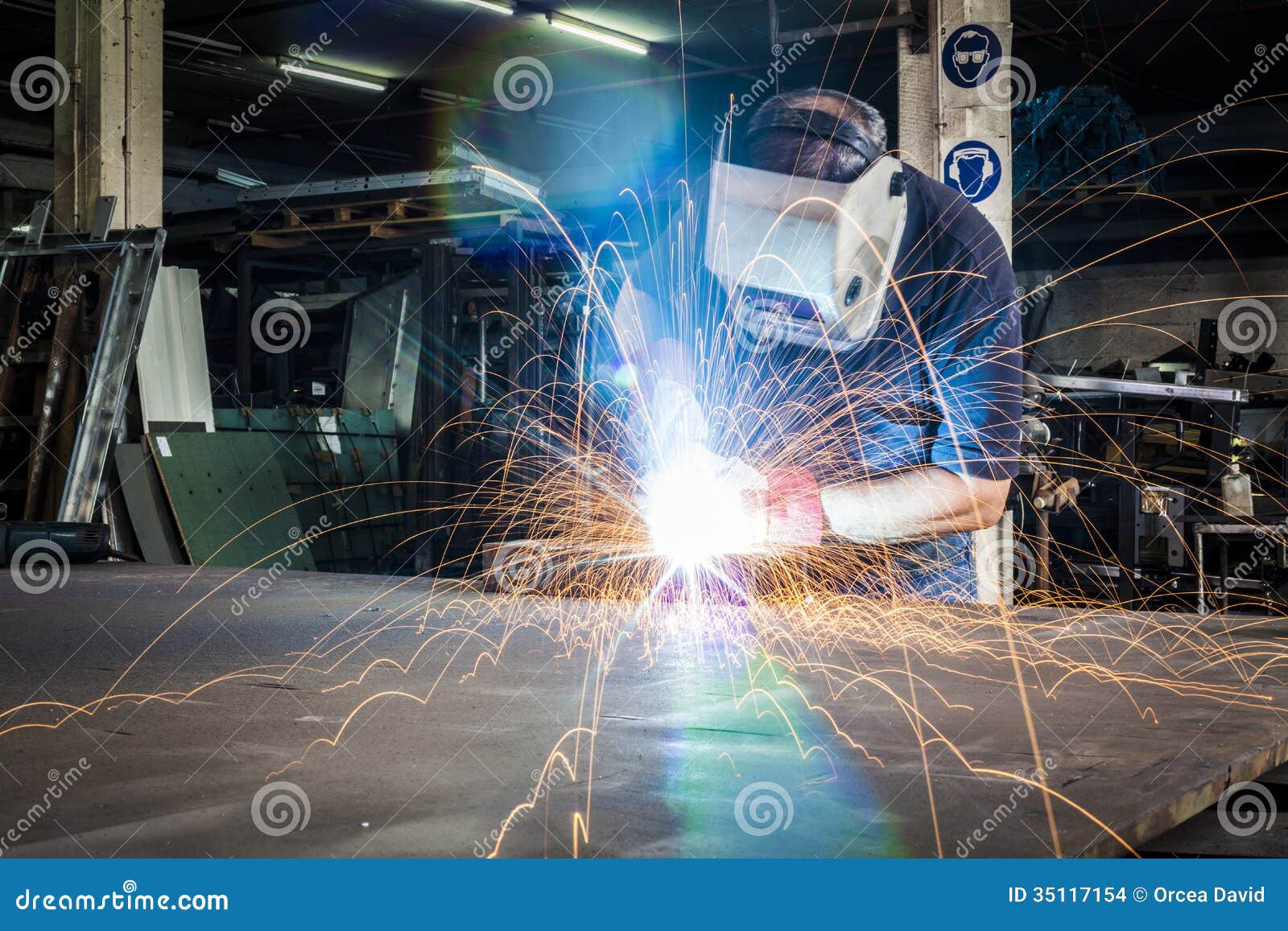 Worker stock photo. Image of heat, light, metal, expertise - 35117154