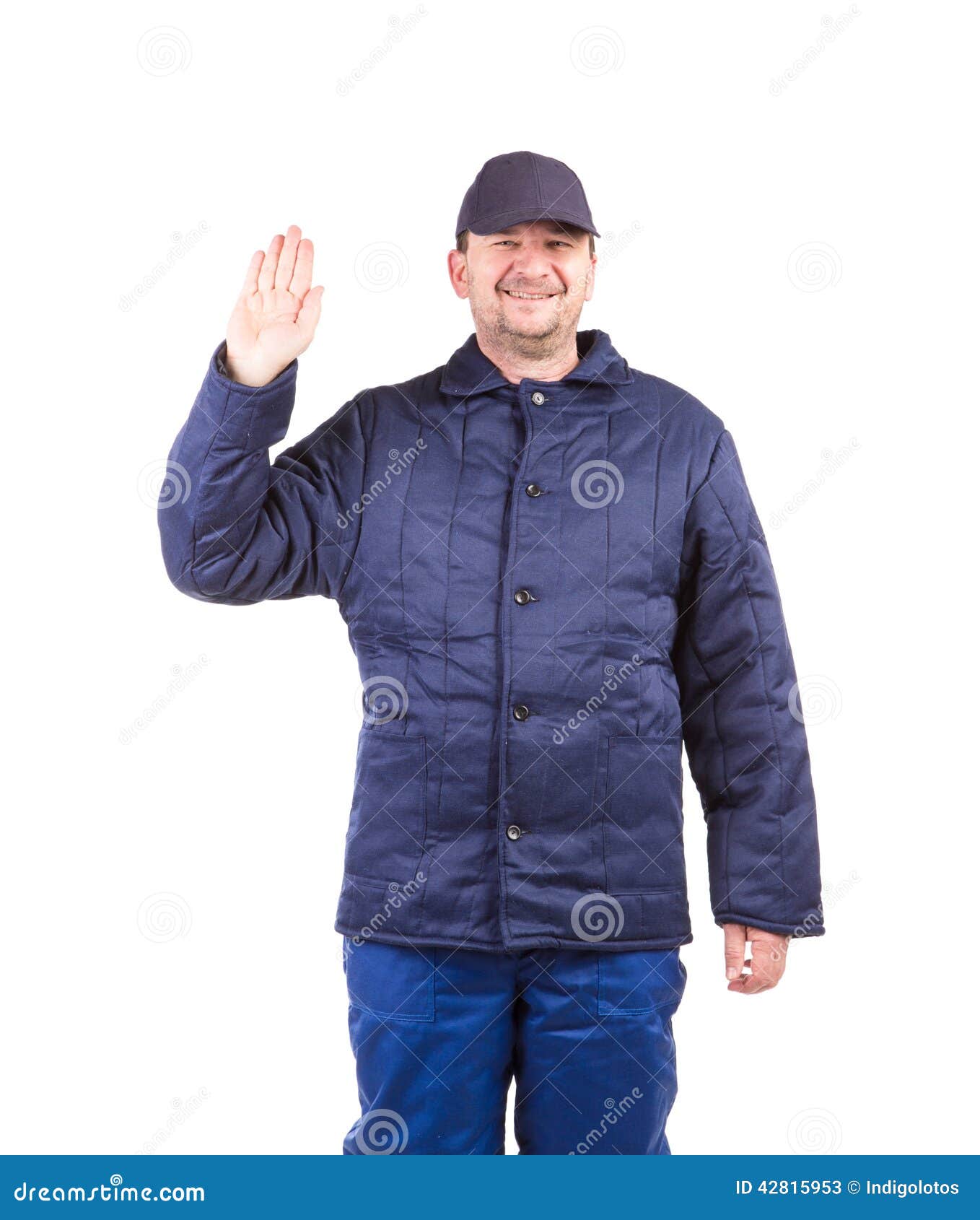 Worker in winter workwear. stock image. Image of winter - 42815953