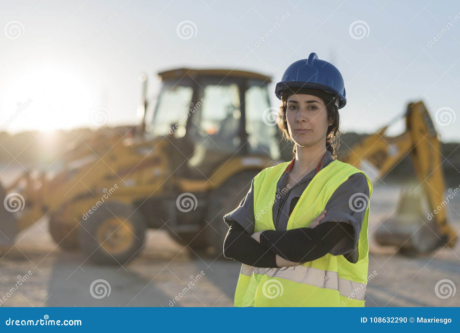 Worker Woman Looking at Camera after Working Stock Photo - Image of ...
