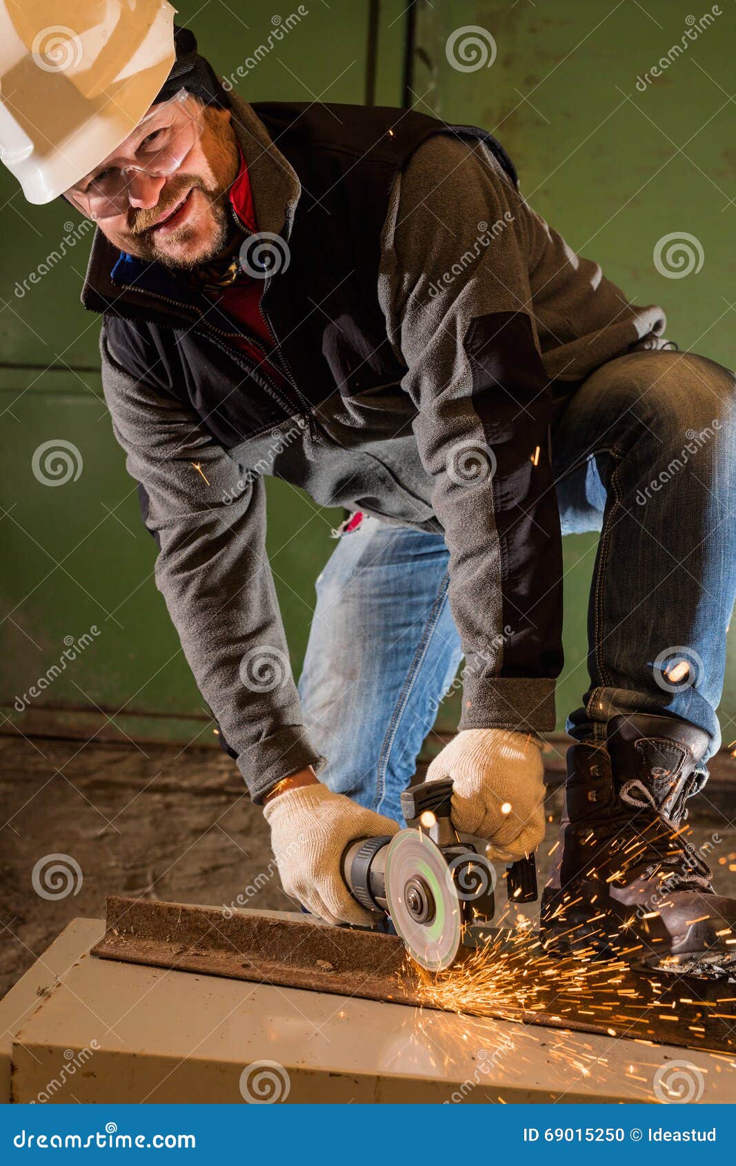 Worker Working of a Grinding Machine Stock Photo - Image of instrument ...