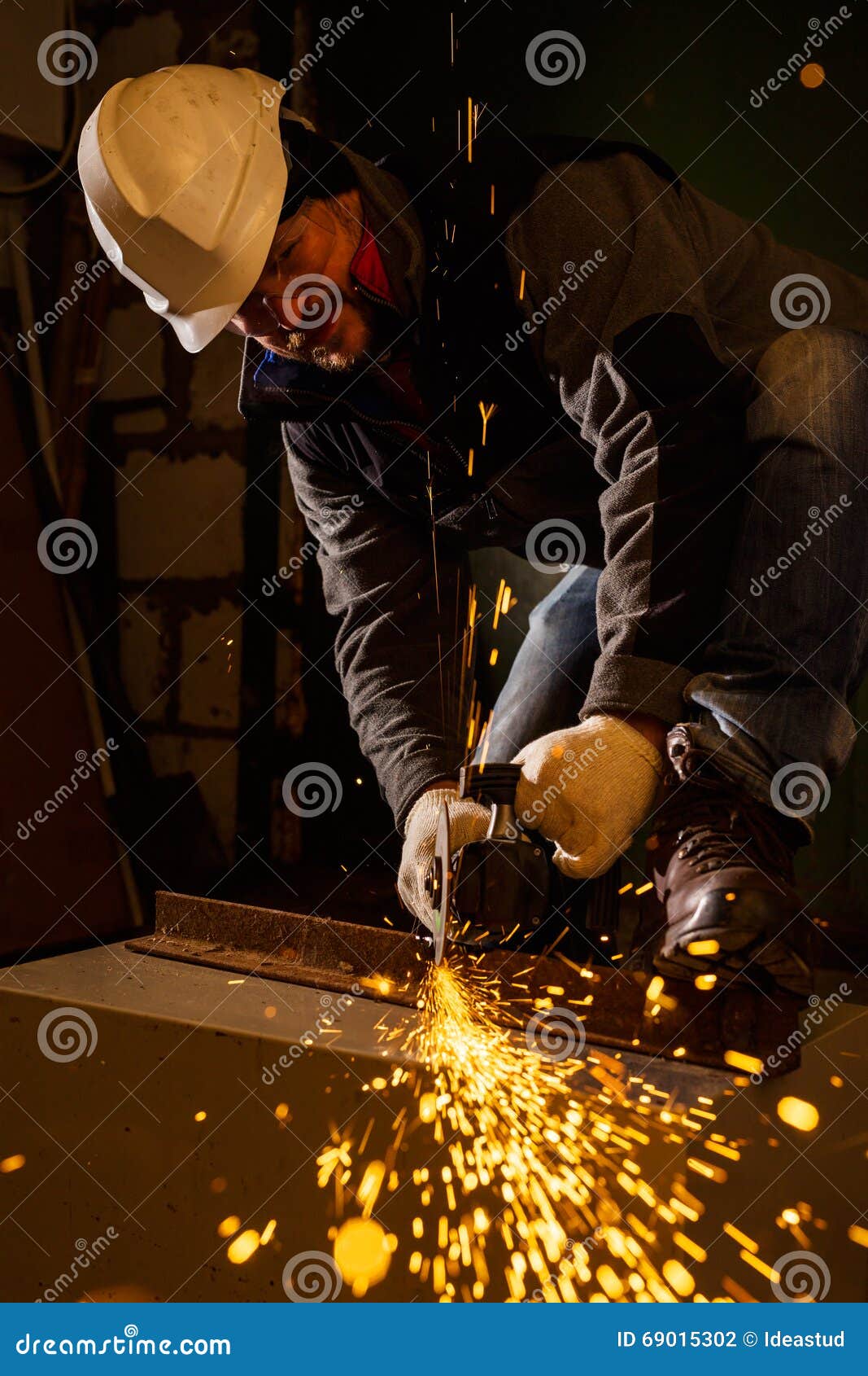 Worker Working of a Grinding Machine Stock Photo - Image of rotate ...