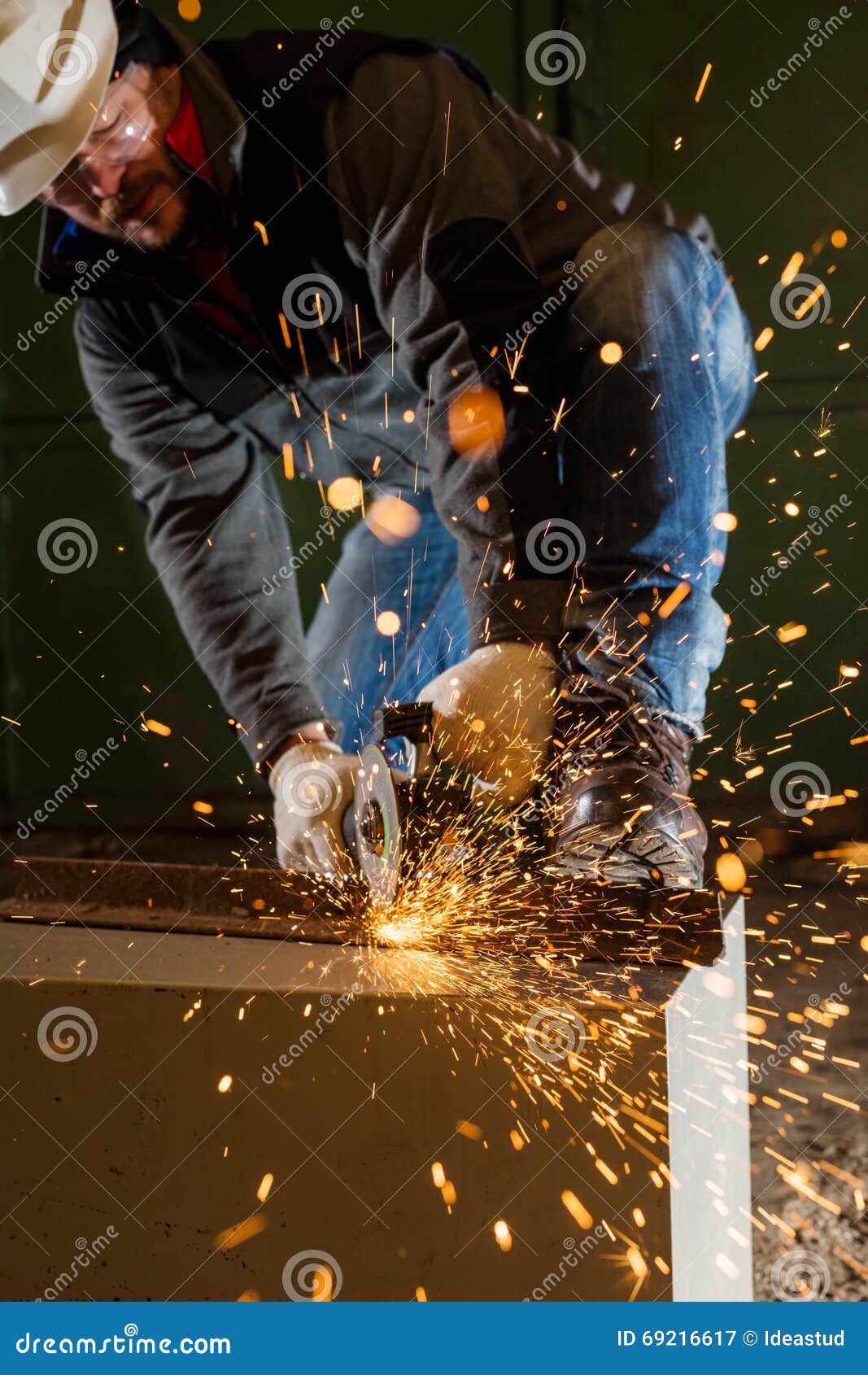 Worker Working of a Grinding Machine Stock Image - Image of disk ...