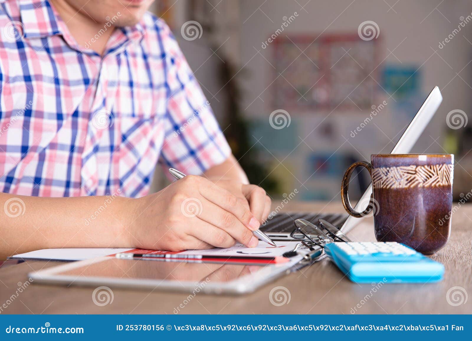 The Worker is Working in Office Stock Photo - Image of serious, careful ...