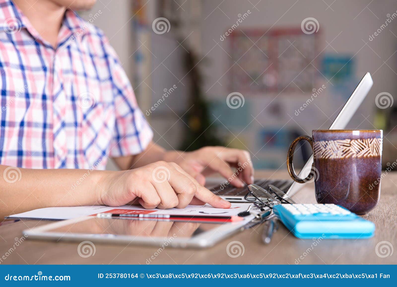 Worker is Working in Office Stock Photo - Image of research, person ...