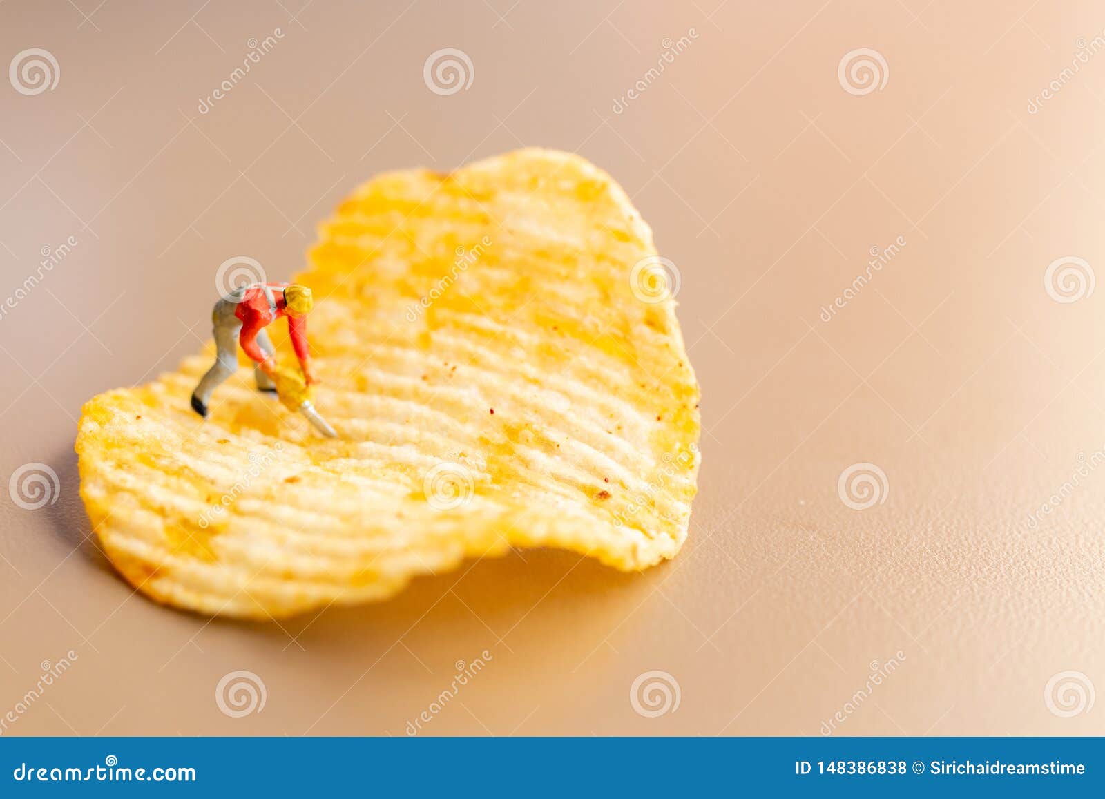 Worker are Working with Potato Chips Stock Photo - Image of concept ...