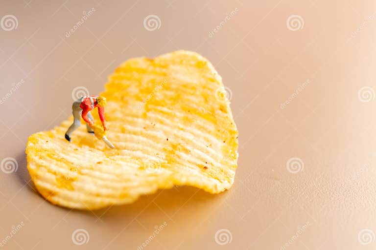 Worker are Working with Potato Chips Stock Photo - Image of concept ...