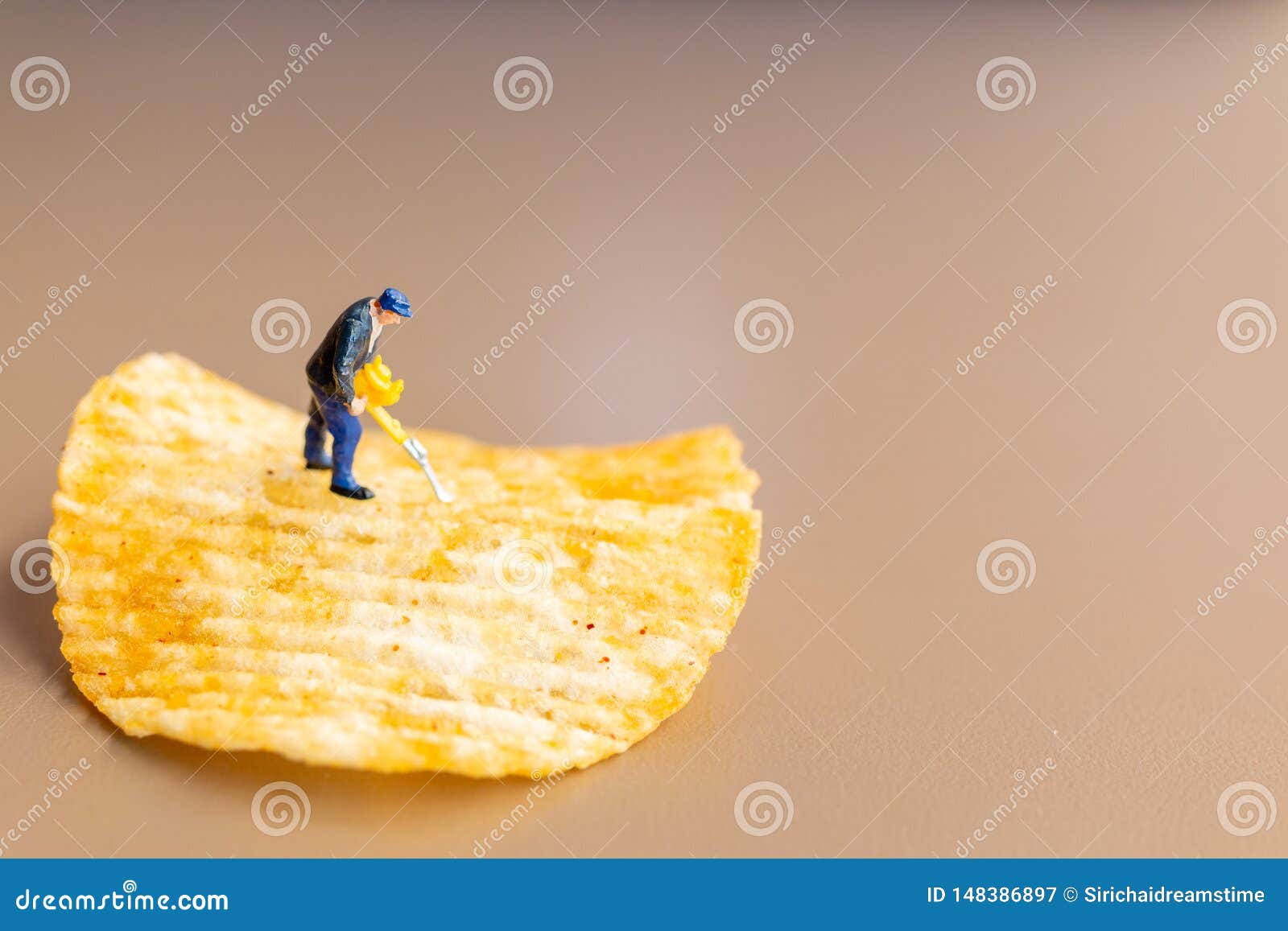 Worker are Working with Potato Chips Stock Image - Image of working ...
