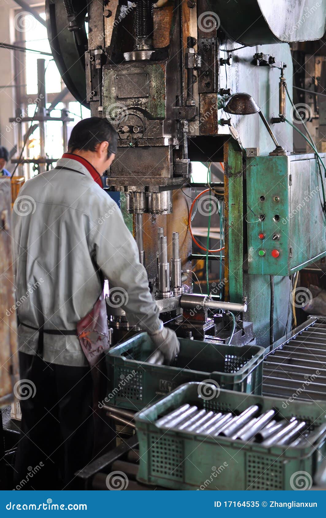 Worker workingwith Machine stock image. Image of machinery - 17164535