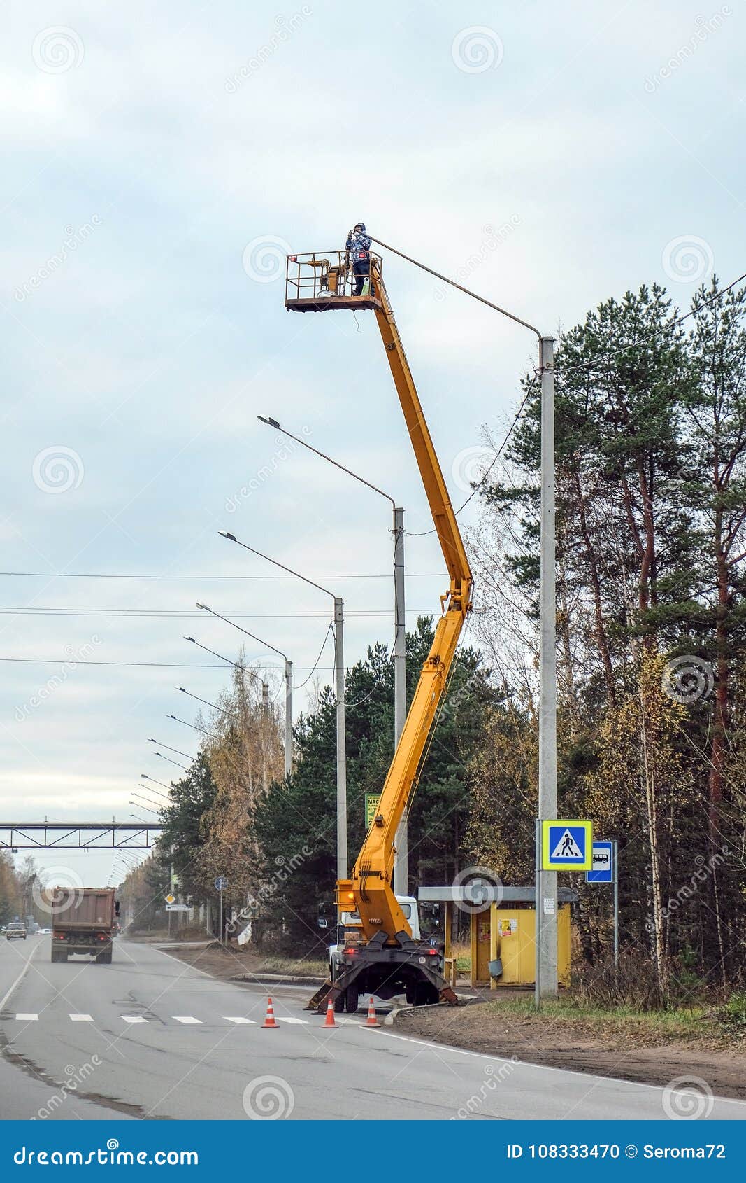 Worker Works on a Hoisting Rig Stock Photo - Image of builder, skilled ...