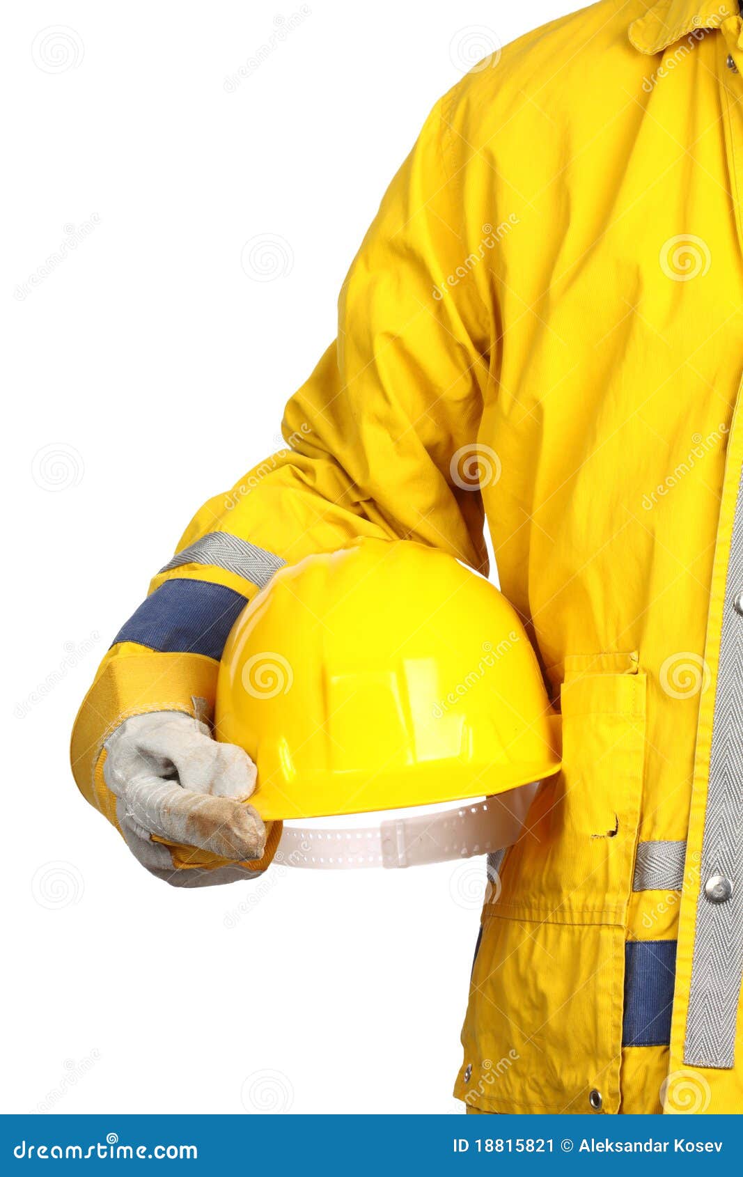 Worker with yellow helmet stock image. Image of careful - 18815821