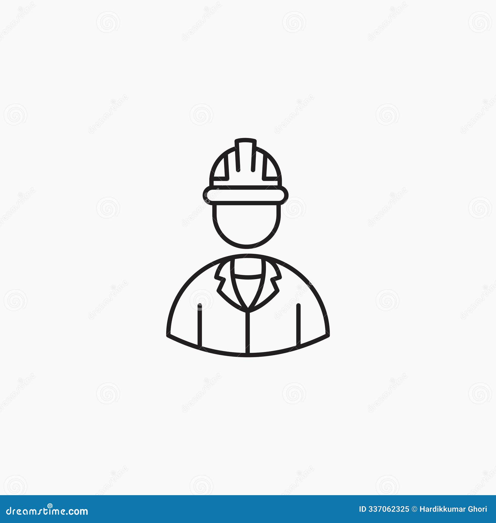 Workerline in Thin Line Black Color. Flat Simple Vector Symbols ...