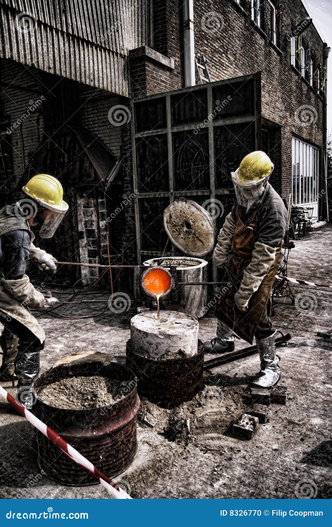 Workers stock photo. Image of casting, factory, metal - 8326770