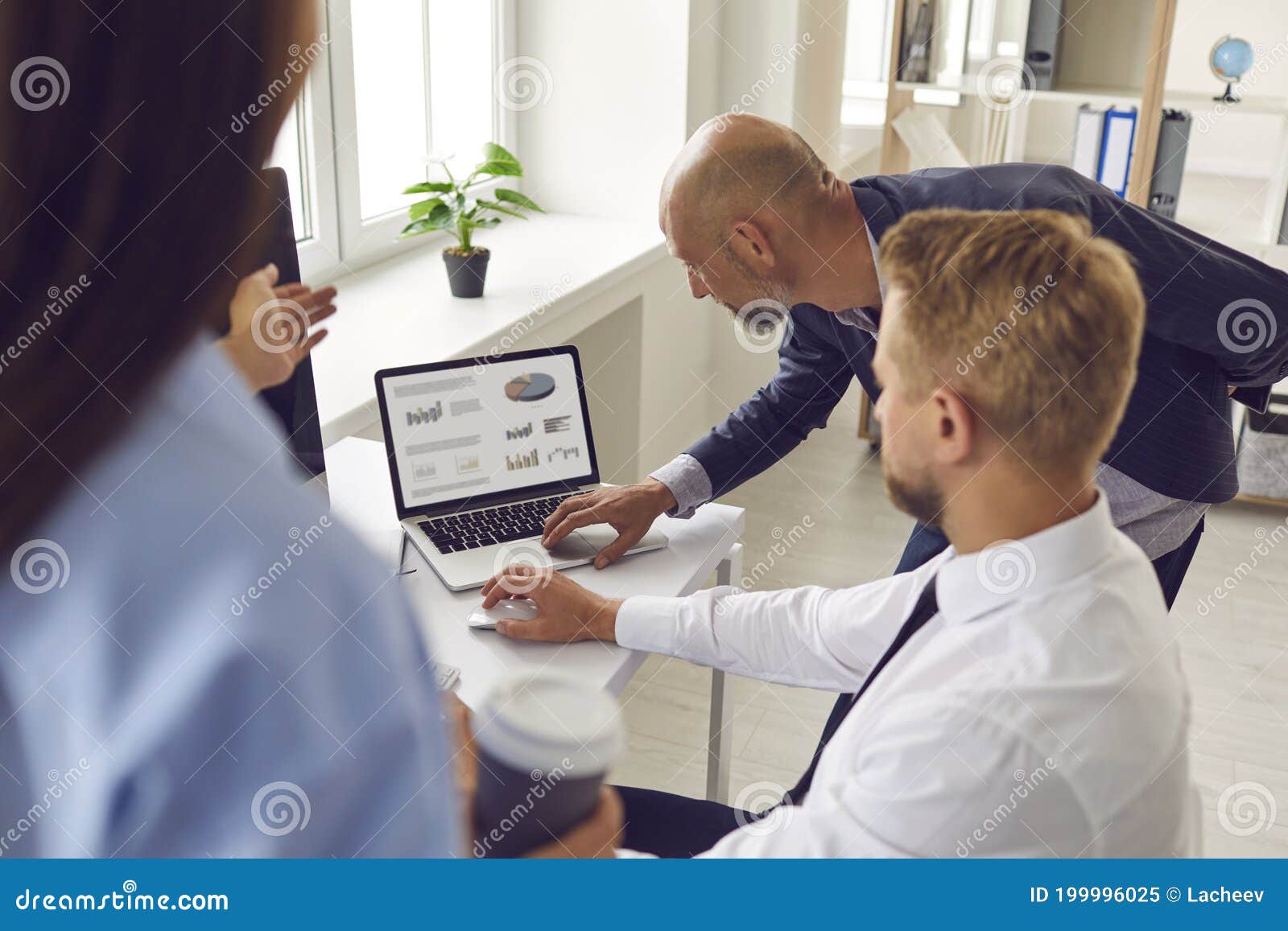 Workers In A Data Center Walking Between Rows Of Server Racks Royalty ...