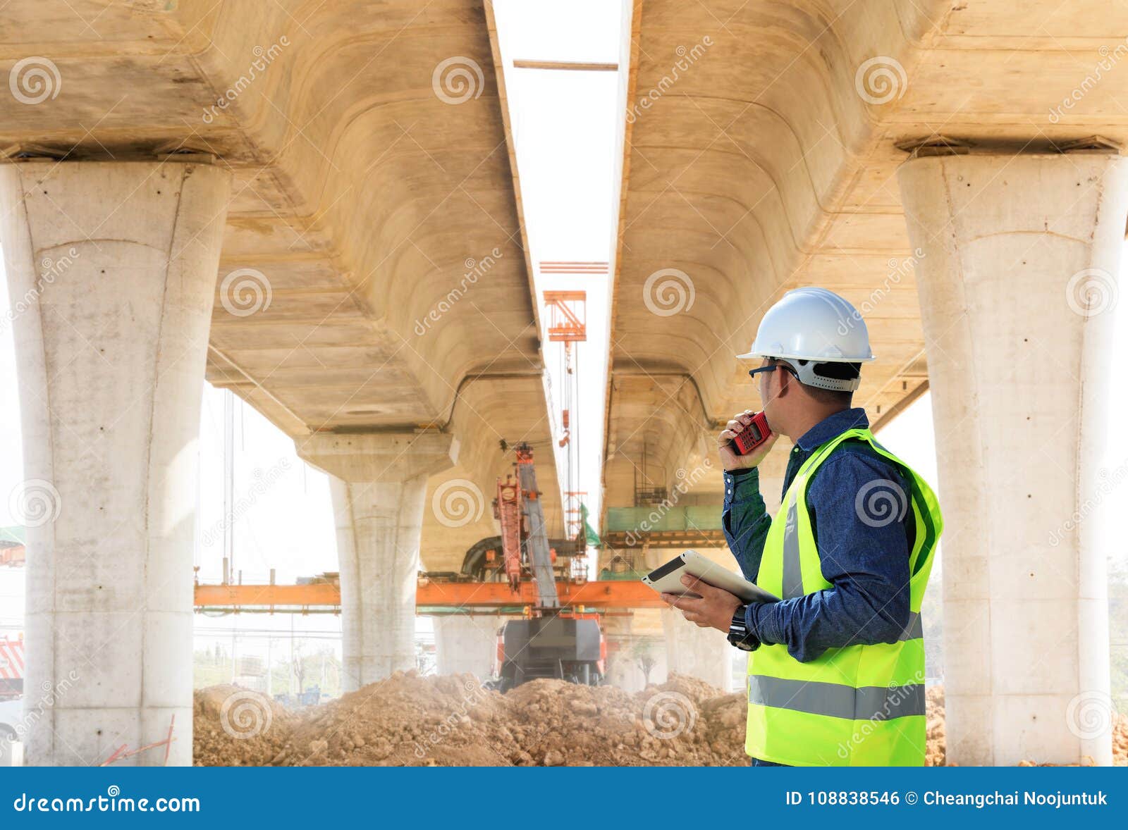 Expressway construction stock photo. Image of controller - 108838546