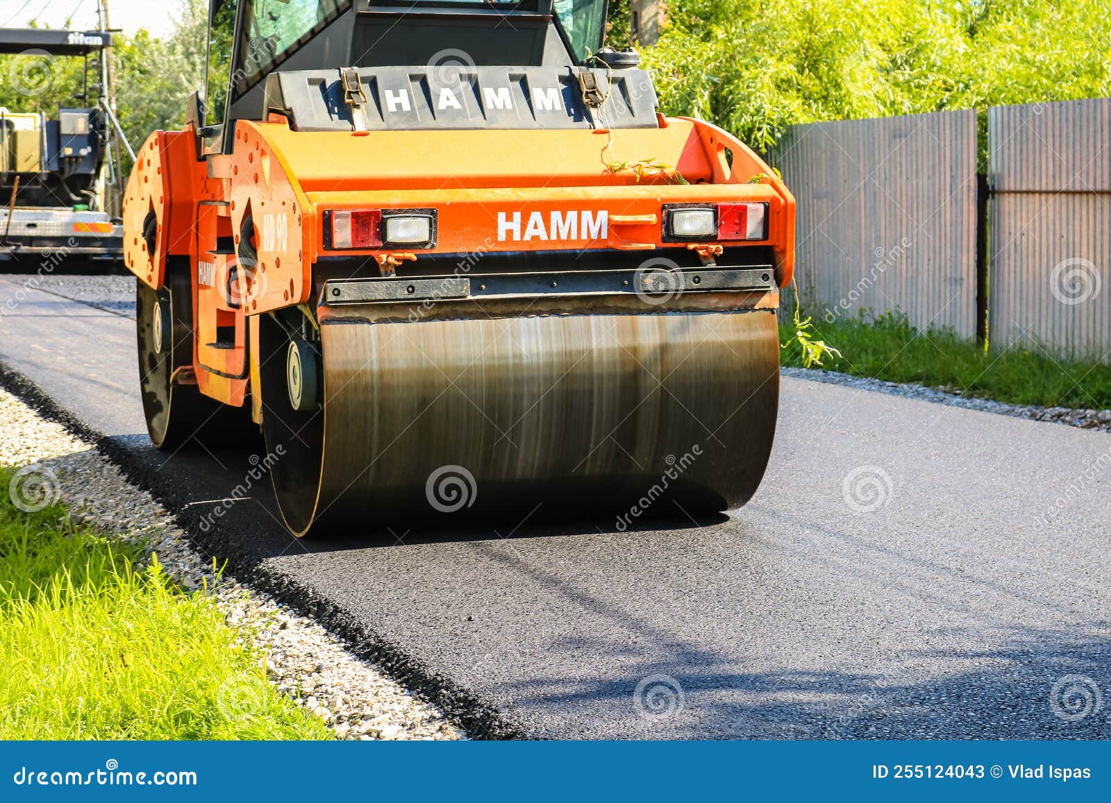 Workers and Asphalting Machines. Construction, Asphalting of New Road ...