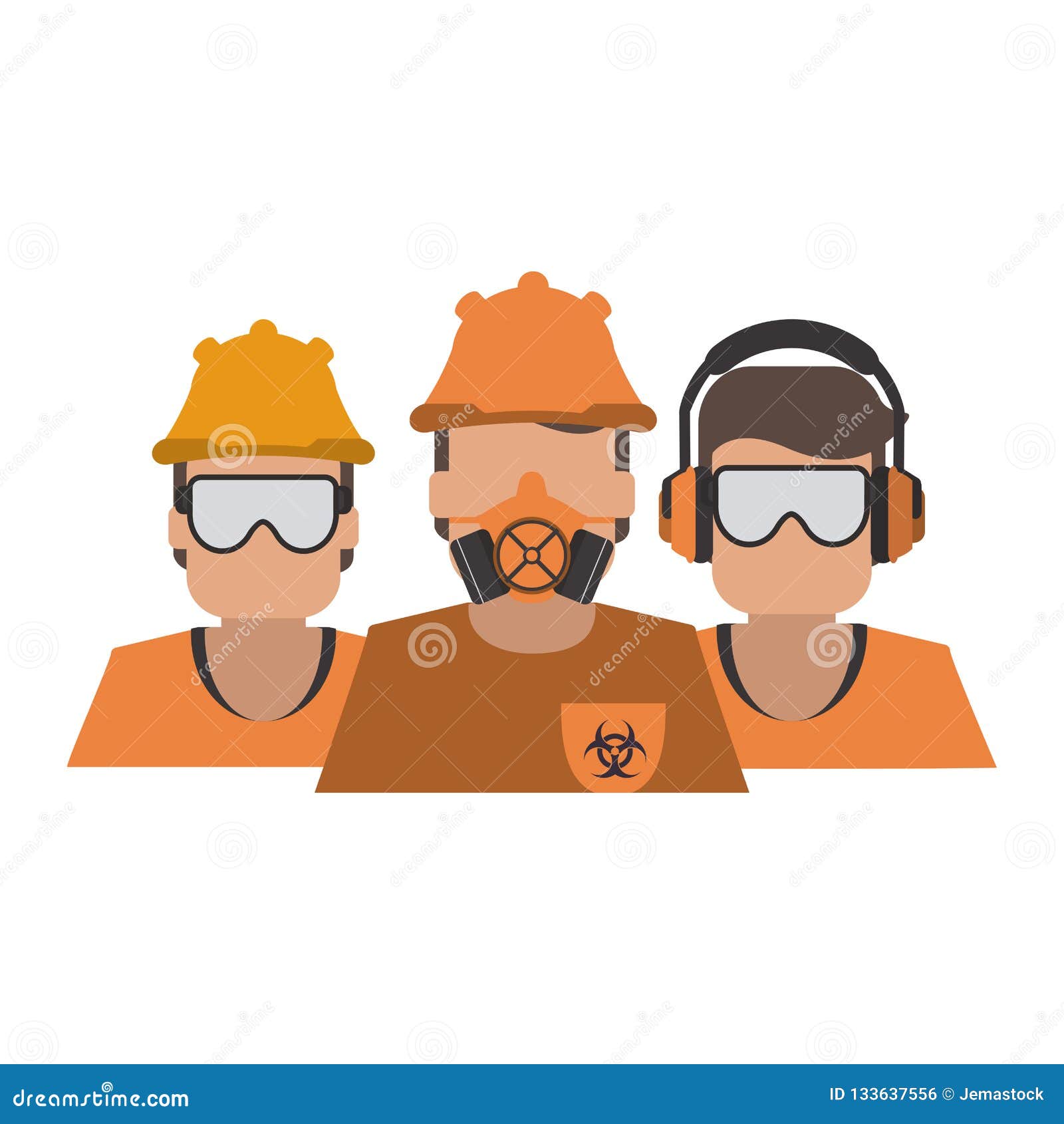 Construction worker avatar stock vector. Illustration of human - 133637556