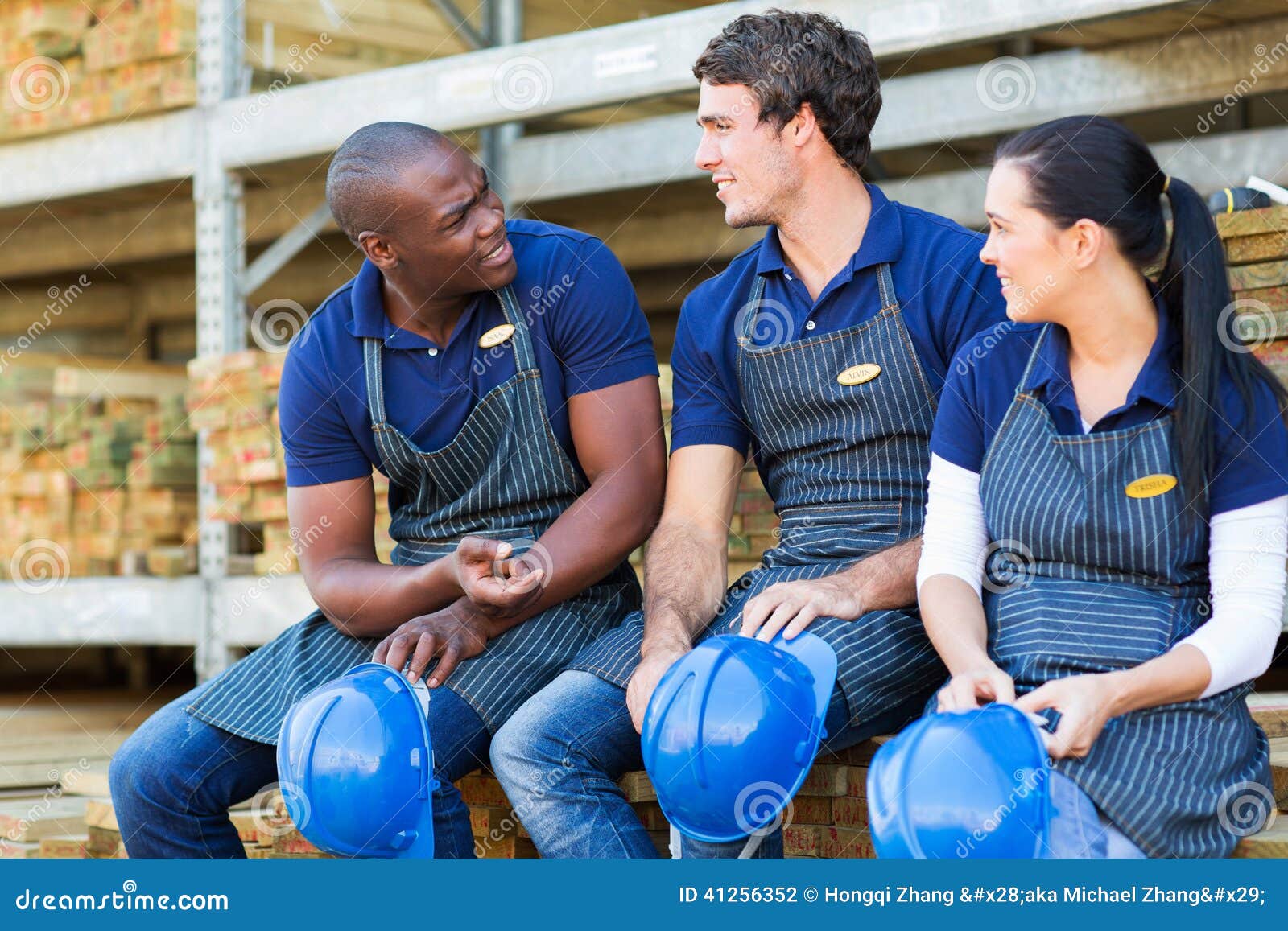 Workers during break stock photo. Image of outdoors, occupation - 41256352