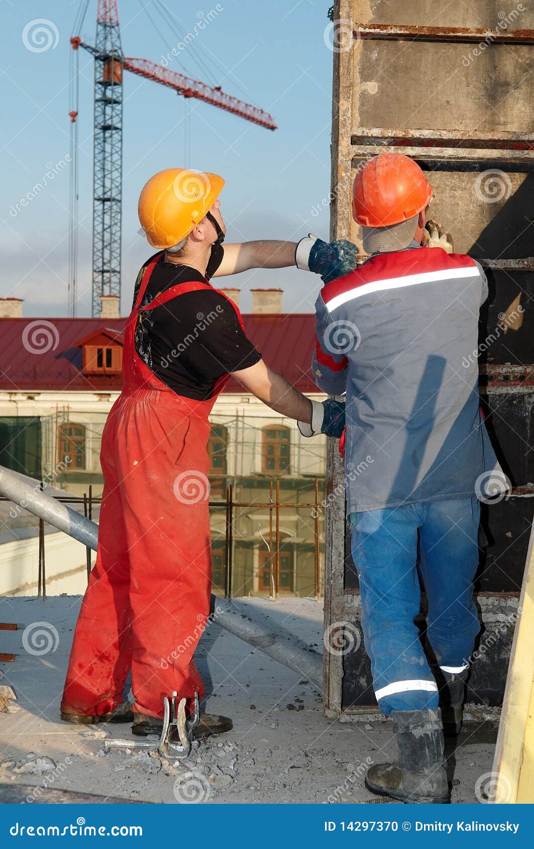 Workers Builders at Construction Stock Photo - Image of contractor ...