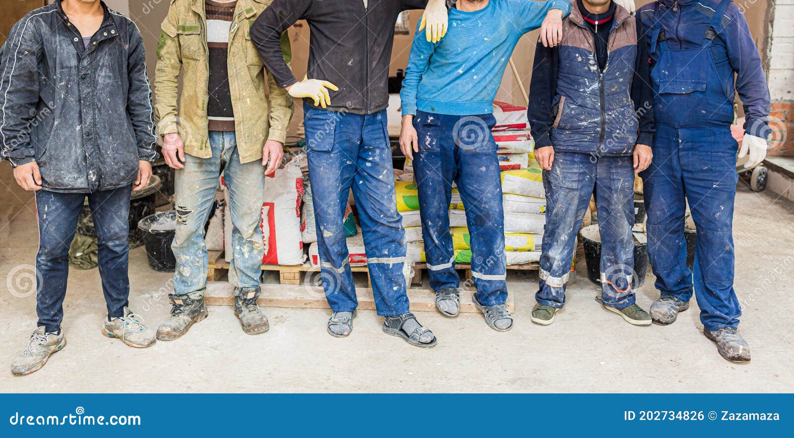 Workers and Builders and Foreman are As Gang with Dirty Uniform are ...