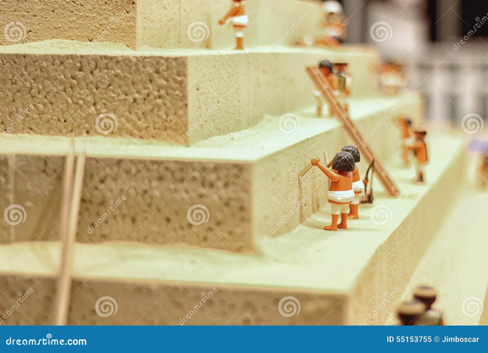 Workers building a pyramid stock image. Image of children - 55153755