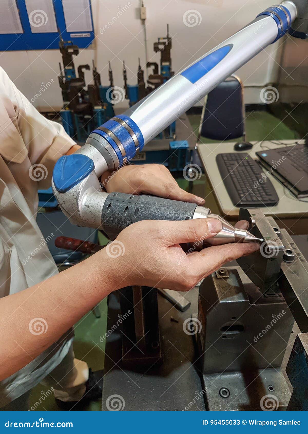 Workers, Calibration Inspection Tool Stock Image - Image of technology ...