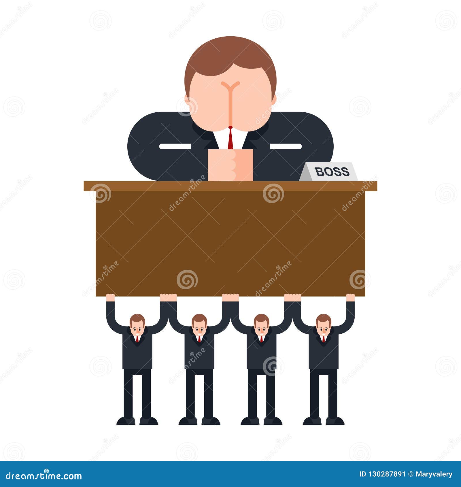 Workers Carry Boss. Leader Concept Business Illustration Stock Vector ...