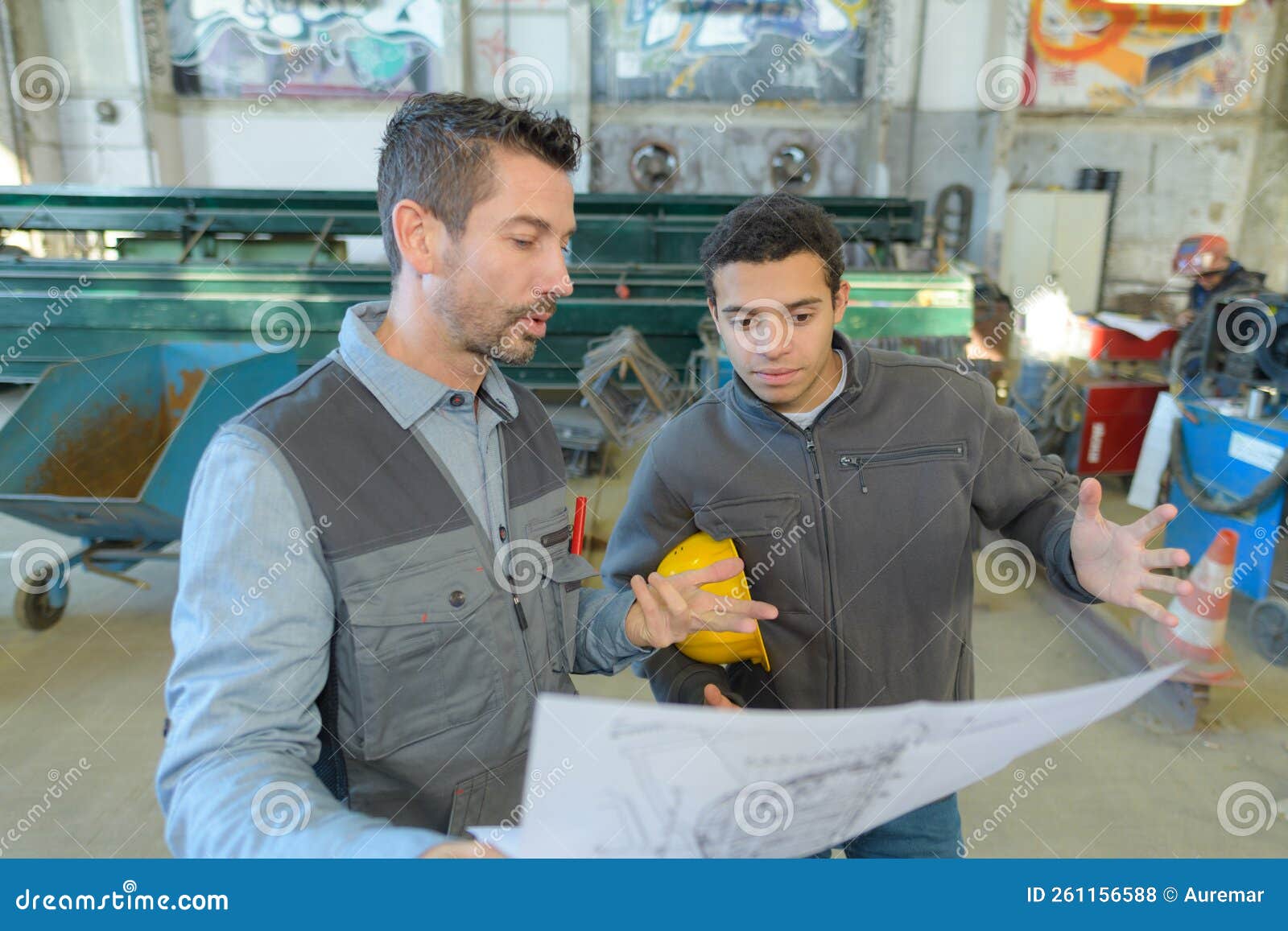 Workers Checking Plan Factory Stock Photo - Image of favorable, lathe ...