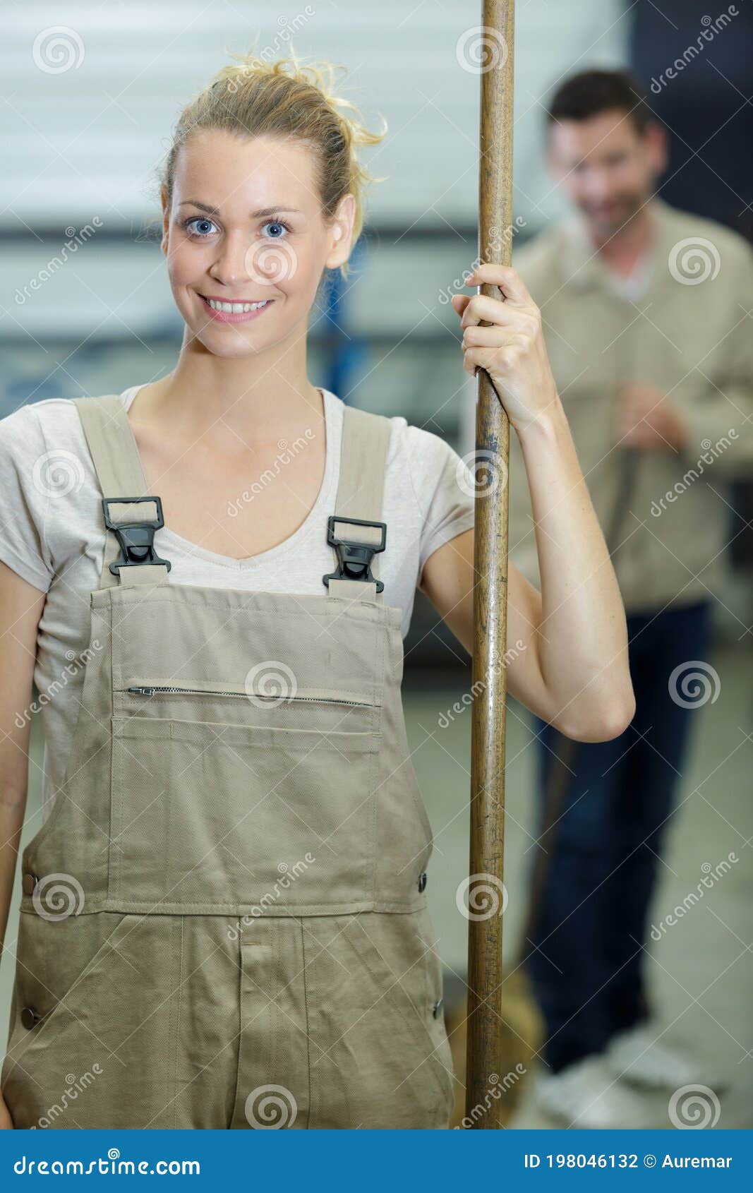 Workers Cleaning Workshop after Shift Stock Photo - Image of carpentry ...
