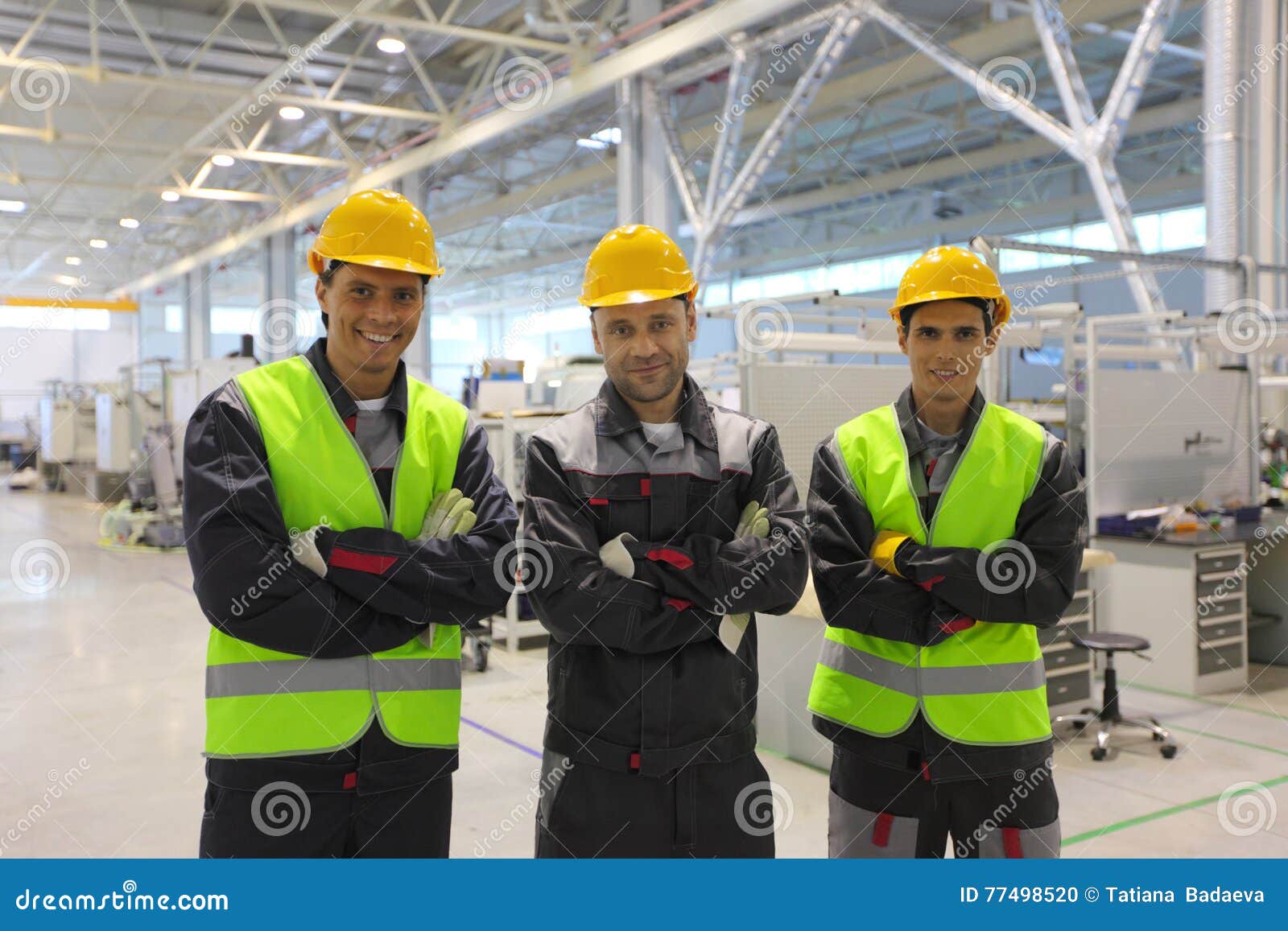 Workers in CNC factory stock photo. Image of plant, engineering - 77498520