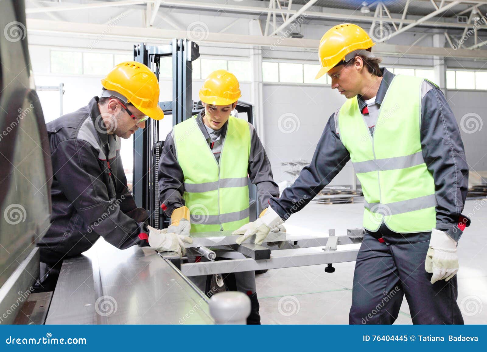 Workers at CNC Machine Shop Stock Image - Image of factory, industry ...