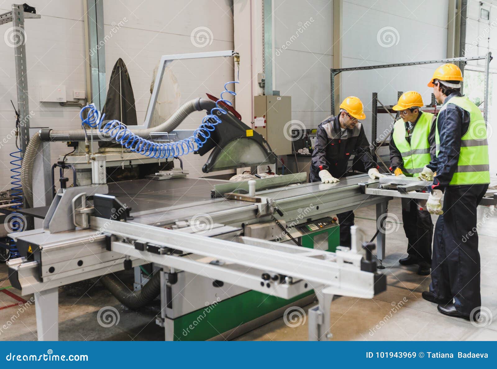Workers at CNC Machine Shop Stock Image - Image of technology ...