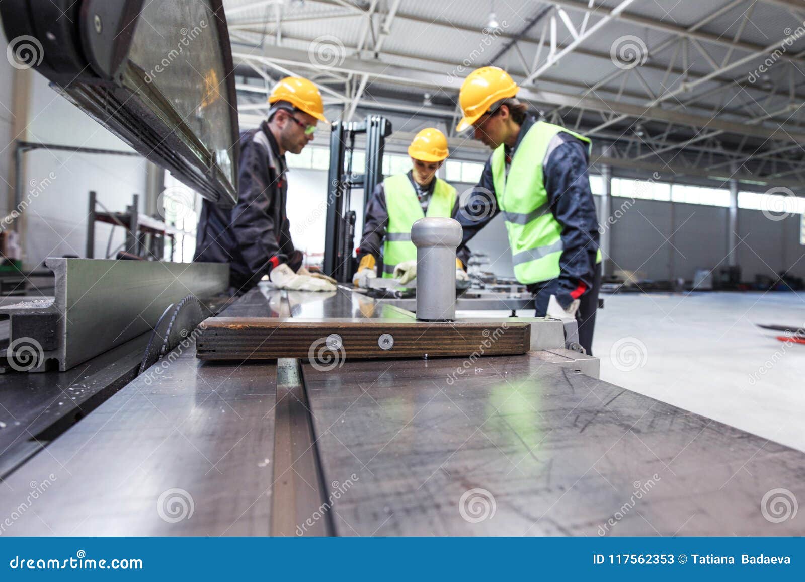 Workers at CNC Machine Shop Stock Image - Image of production ...