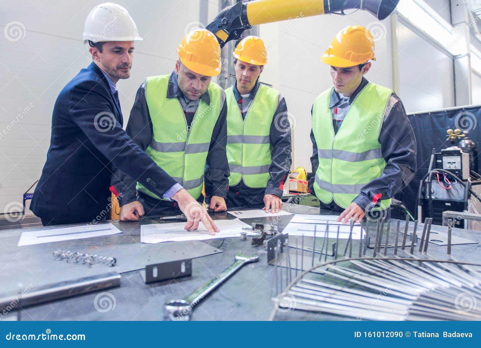 Workers at CNC Machine Shop Stock Photo - Image of plant, mechanic ...