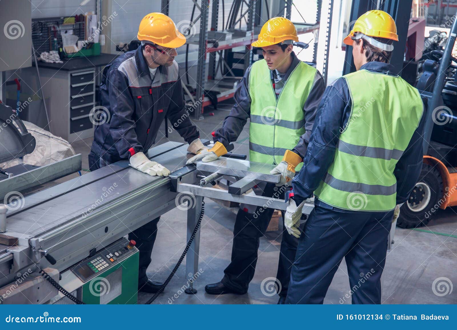 Workers at CNC Machine Shop Stock Photo - Image of engineering, milling ...
