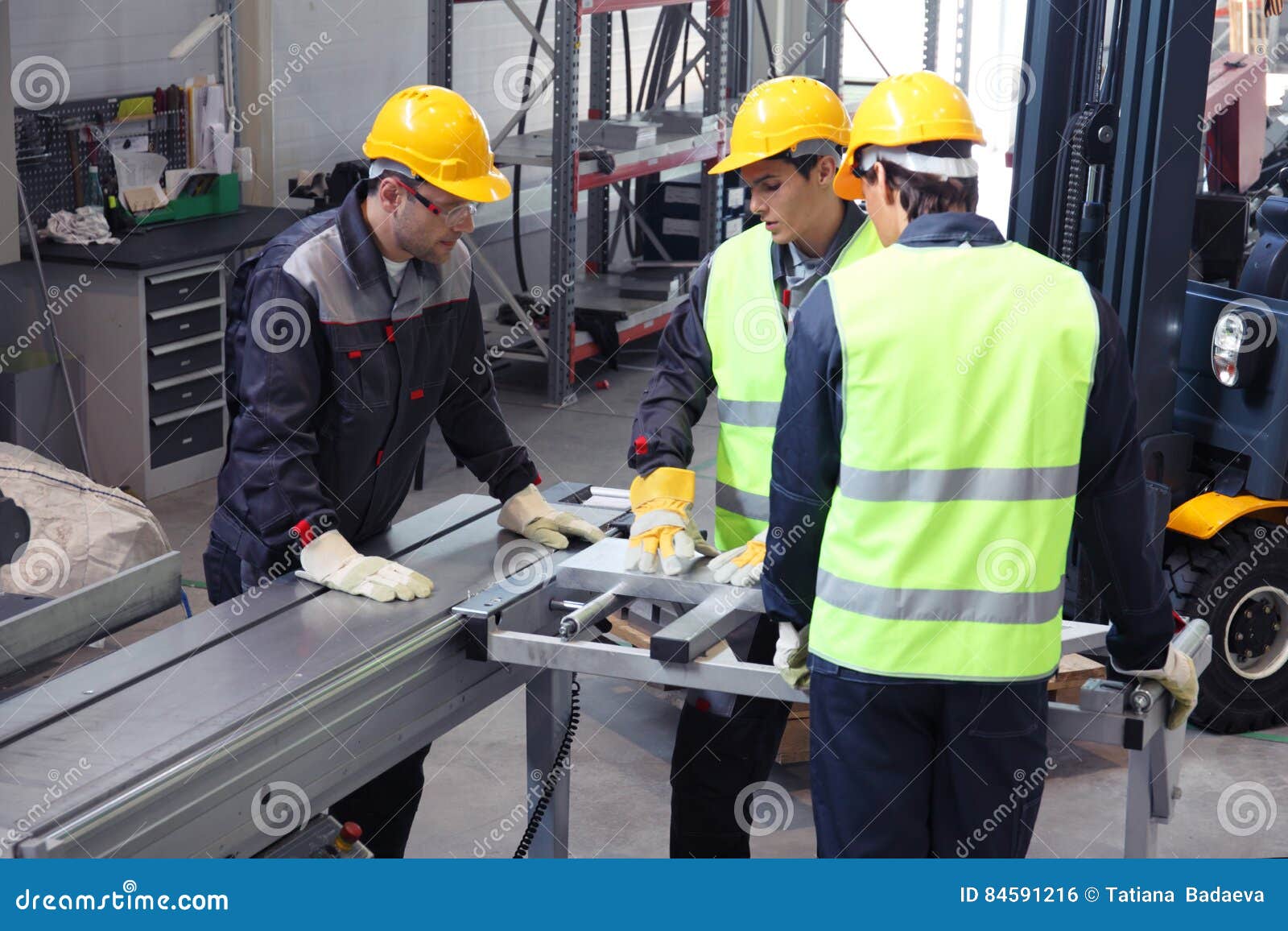 Workers in CNC Machine Shop Stock Photo - Image of metalwork, lathe ...