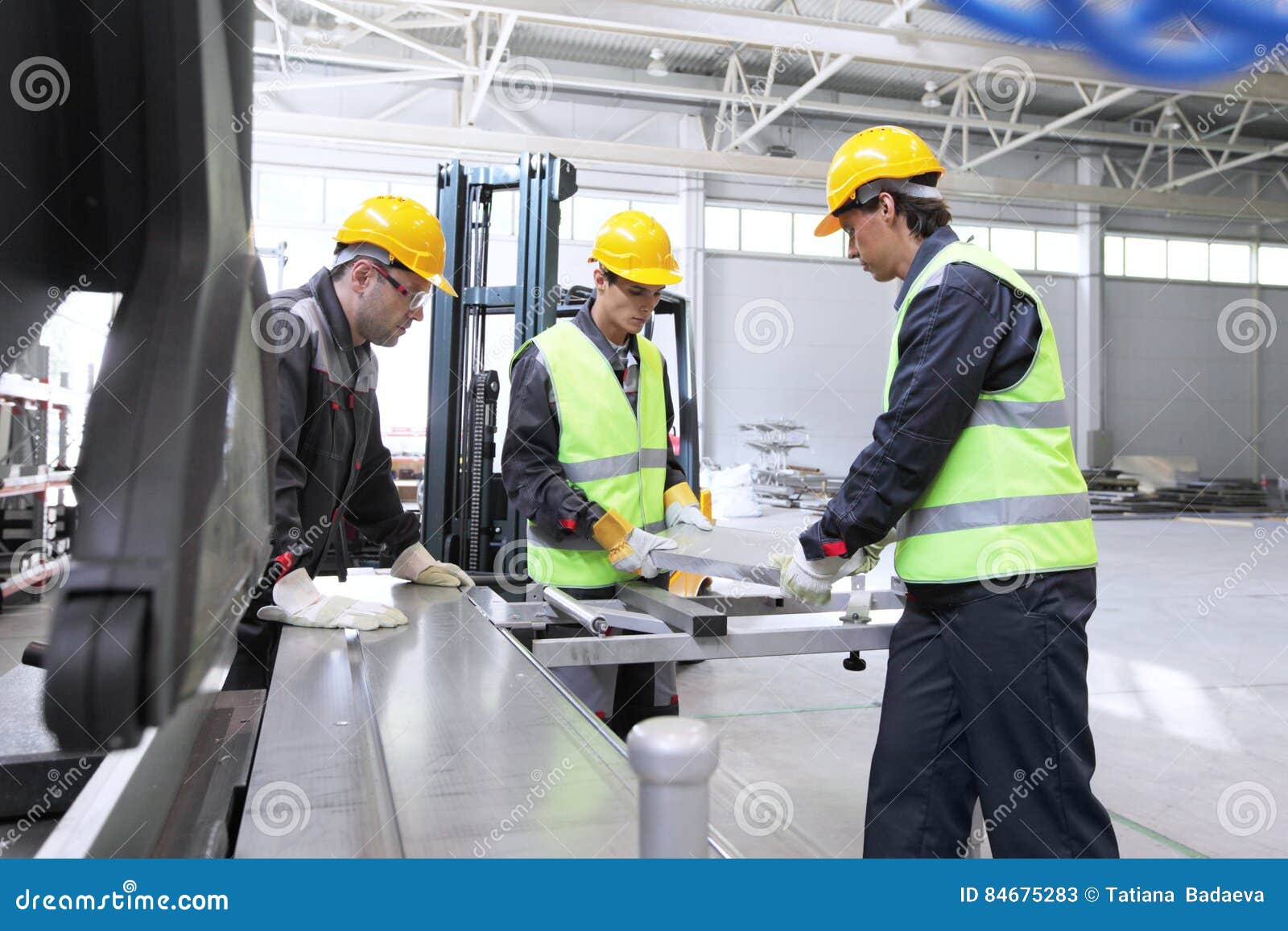 Workers in CNC Machine Shop Stock Image - Image of operator, metal ...