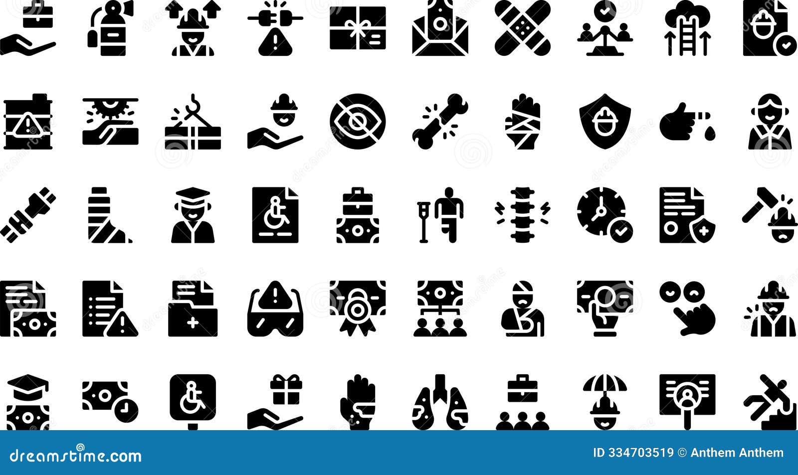 Workers Compensation Icons High-Quality Vector Icons Collection with ...