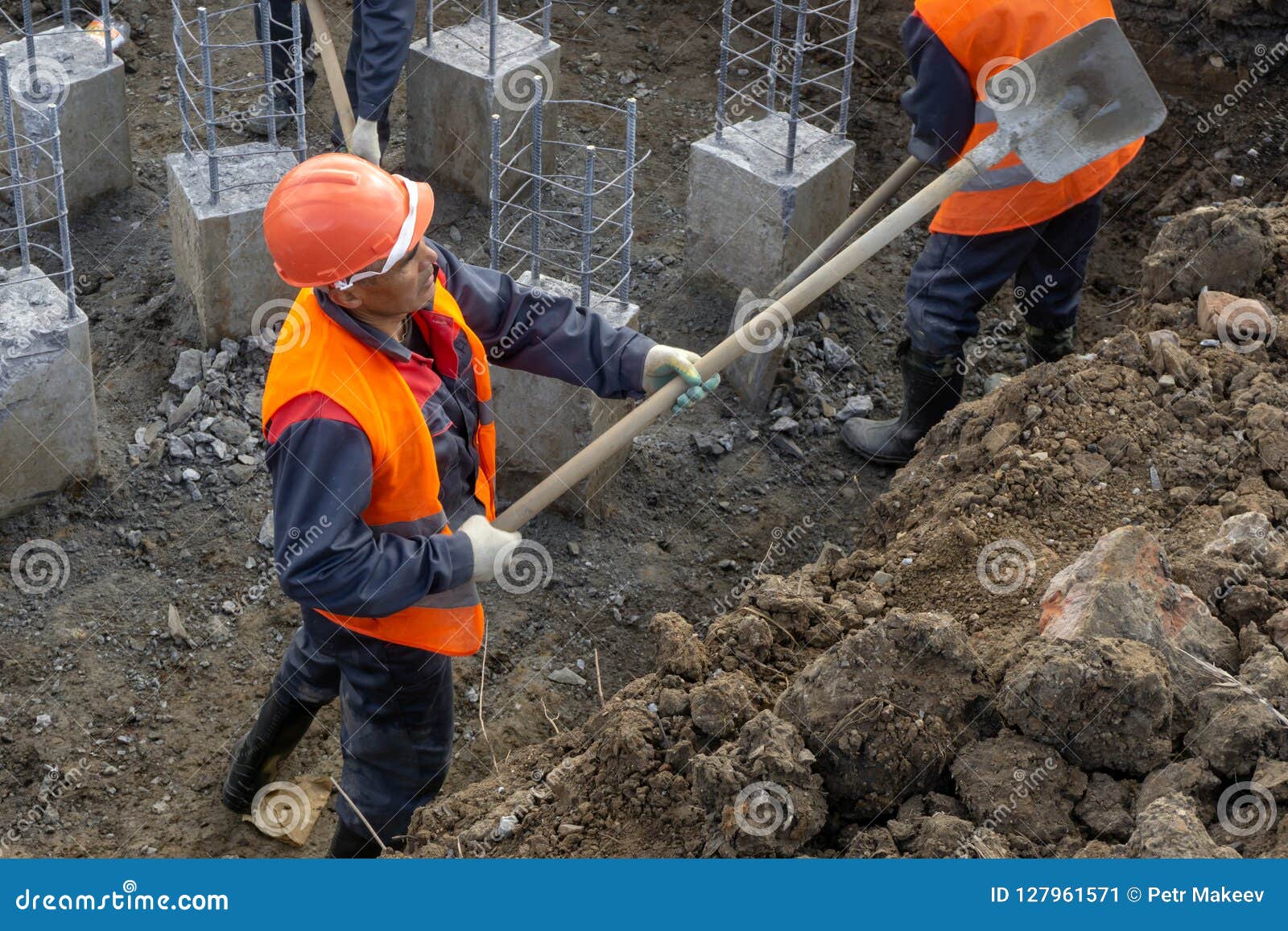 Workers at the Construction Site Clearing Debris Editorial Photo ...
